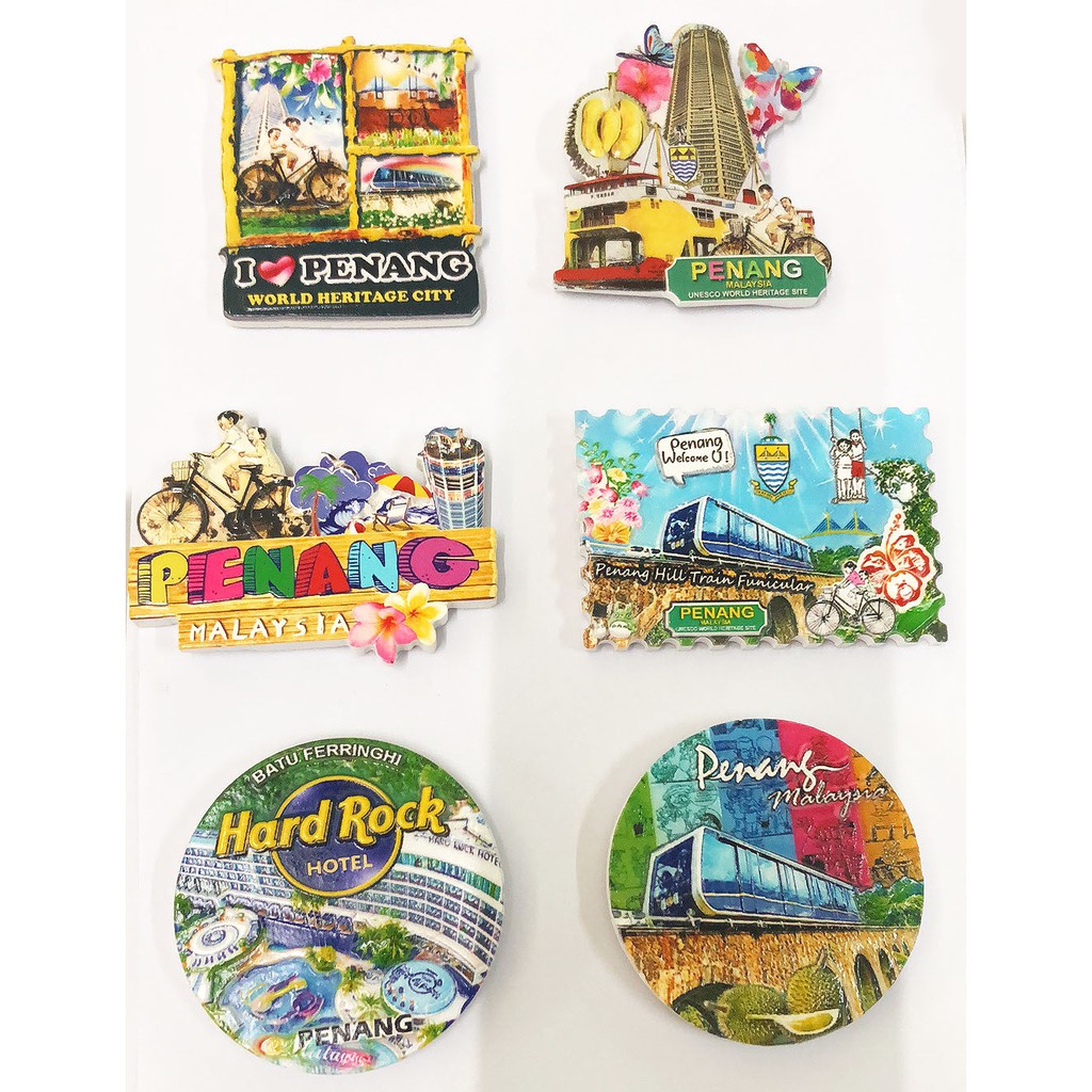 PENANG SOUVENIR 3D RESIN FRIDGE MAGNET 槟城旅遊記念品 树脂3D冰箱貼 PENANG PETI ...