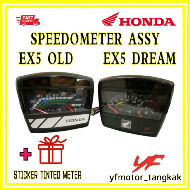 HONDA EX5 OLD EX5 DREAM Speedo METER ASSY speed meter free sticker ...