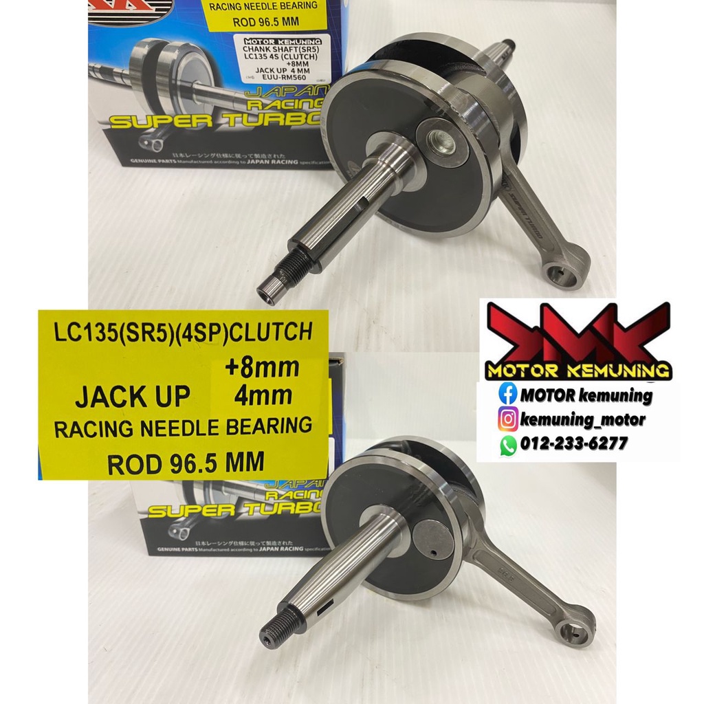 CRANKSHAFT IKK SUPER TURBO LC 4S 5S Y15 JACK 4.0MM ROD 96.5MM JACK TIPU ...