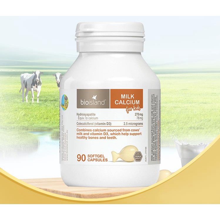 Bio Island Baby milk extract Liquid milk calcium 90 capsules/bottle ...