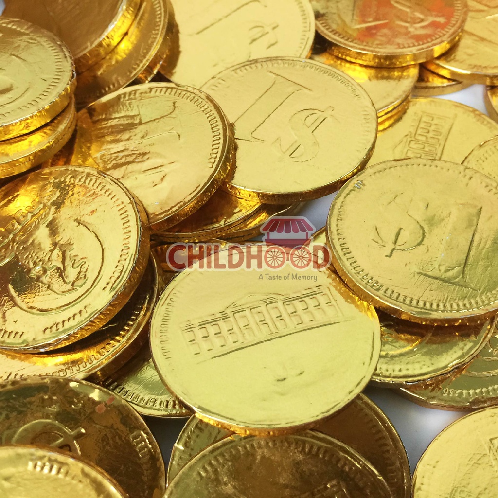Childhood Snack ️ Gold Coin Chocolate / Duit Emas Coklat / 金盾巧克力 ...
