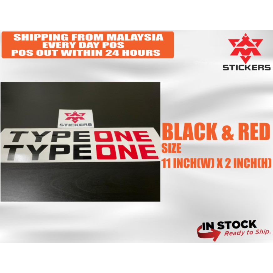 [M STICKERS] HONDA TYPE ONE CAR STICKERS JDM JAPAN STICKER KERETA ...