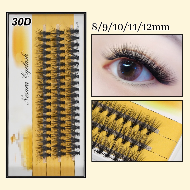 10/20/30D Eyelashes Extension Fluffy Thick Individual Eyelashes 60 Pcs ...