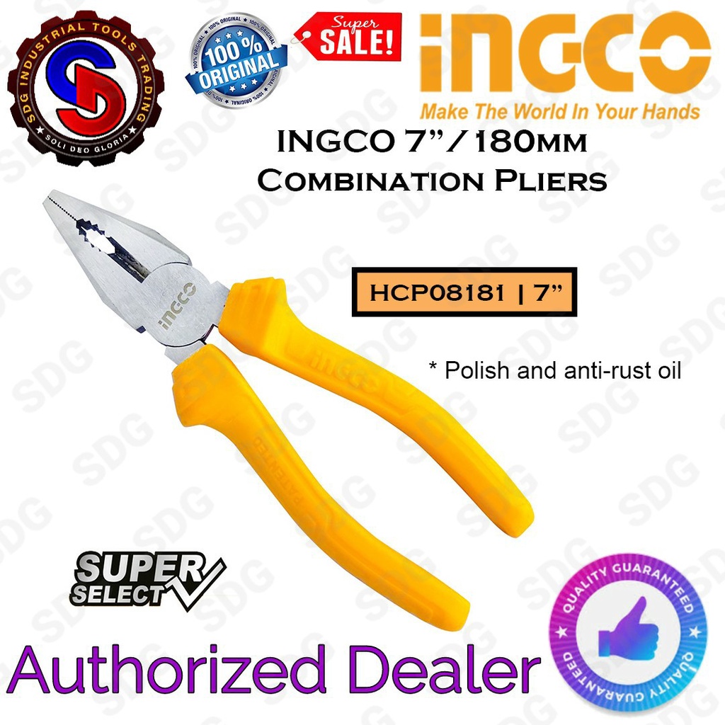 INGCO Combination Pliers | Shopee Malaysia