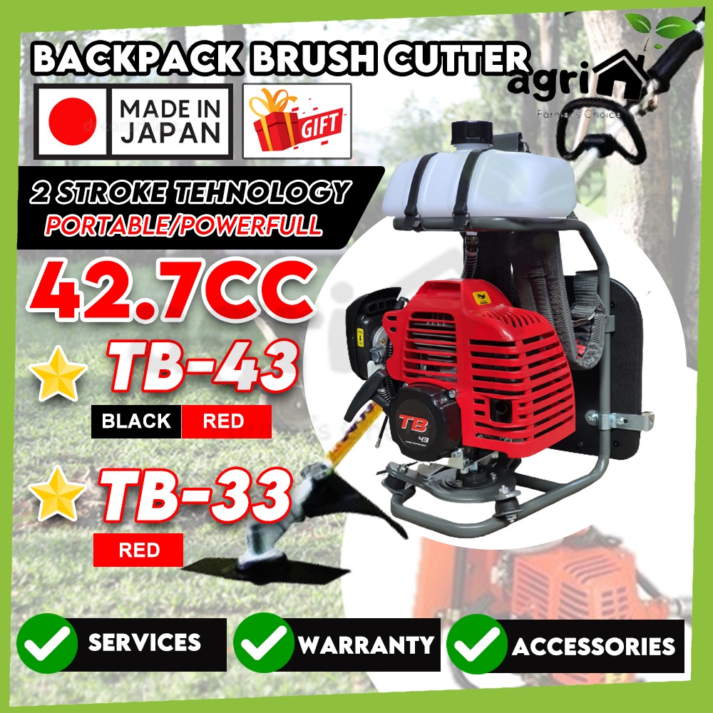 (FREE SHIPPING) HIMITZU TB43 / TB-43 43CC Knapsack Brush Cutter / Grass Cutter / Trimmer (MADE ...