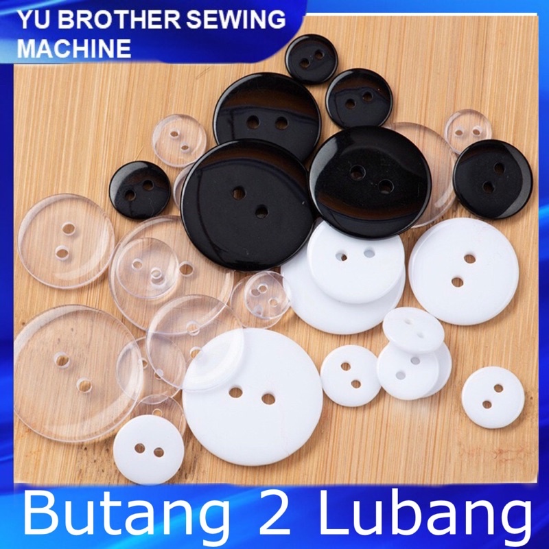 🔥Borong Murah🔥Butang 2 Lubang / Round Resin Buttons 2 Holes 15mm 12.5mm ...