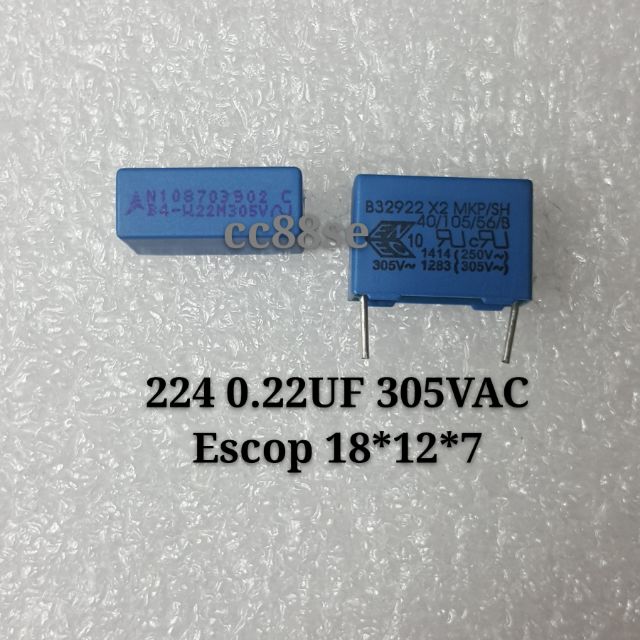 224 0.22UF 305VAC (224 275VAC 0.22UF 275VAC 220n 275VAC) EPCOS ...