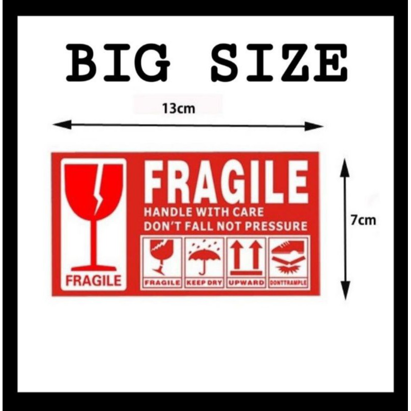 FRAGILE STICKER 💥RM 0.10 ONLY 💥BIG FRAGILE STICKER 13cm x 7cm💥SEPOSEN💥 ...