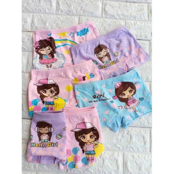 Hello Girl We Are Friend panties Girl Underwear Seluar Dalam | Shopee ...
