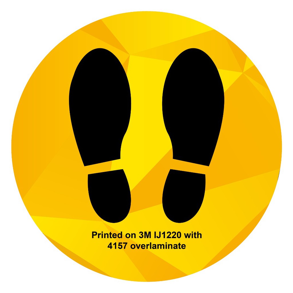 3M Social Distance Floor Decal Sticker Pack (1sqft x 10pcs) | Shopee ...