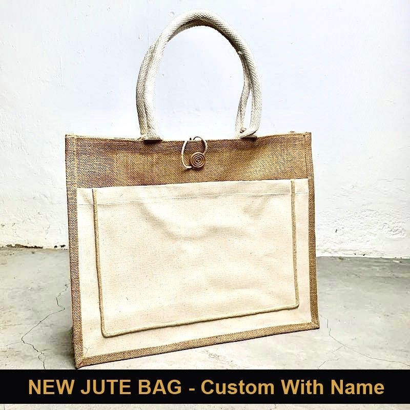 button jute beg berpoket dan no poket ( ada gambar) | Shopee Malaysia