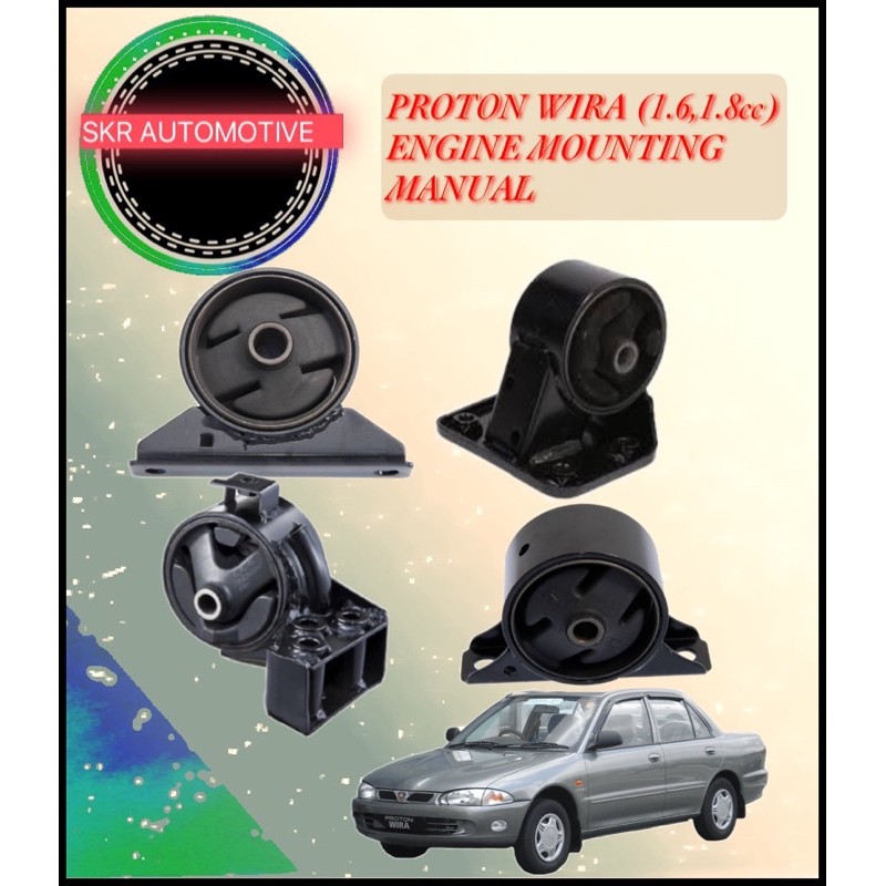 PROTON WIRA 1.6 (MANUAL) ENGINE MOUNTING FULL SET (4 PCS) | Shopee Malaysia