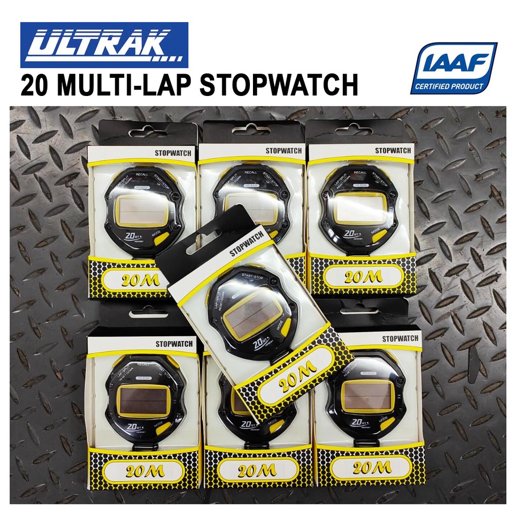 Ultrak Sports Stopwatch Multi Function 20 Lap Memory Stop Watch Coach ...