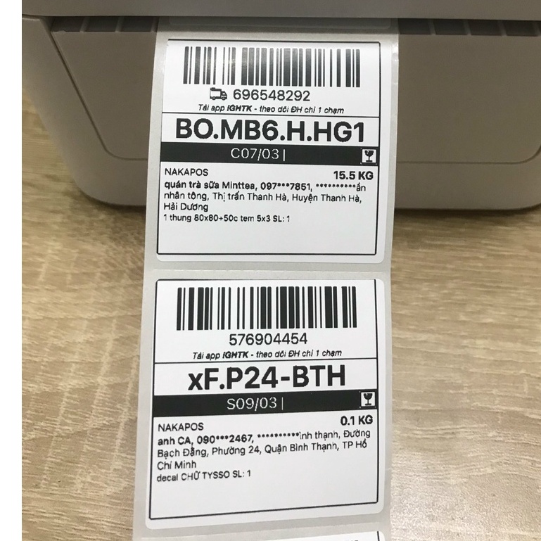 Thermal stamp printing paper 50x50 mm (Stamp, decal GHTK) | Shopee Malaysia