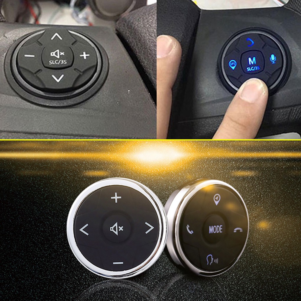 Button Bluetooth Remote Control Universal Car Steering Wheel Controller ...
