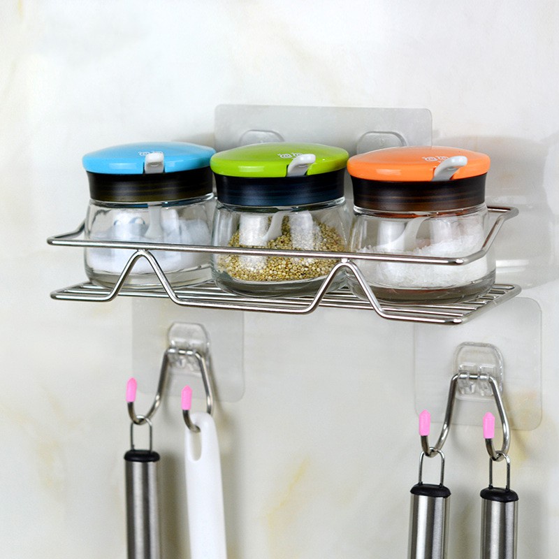 Stainless Steel Wall-Mounted Kitchen Bathroom Rack - Non-Marking ...