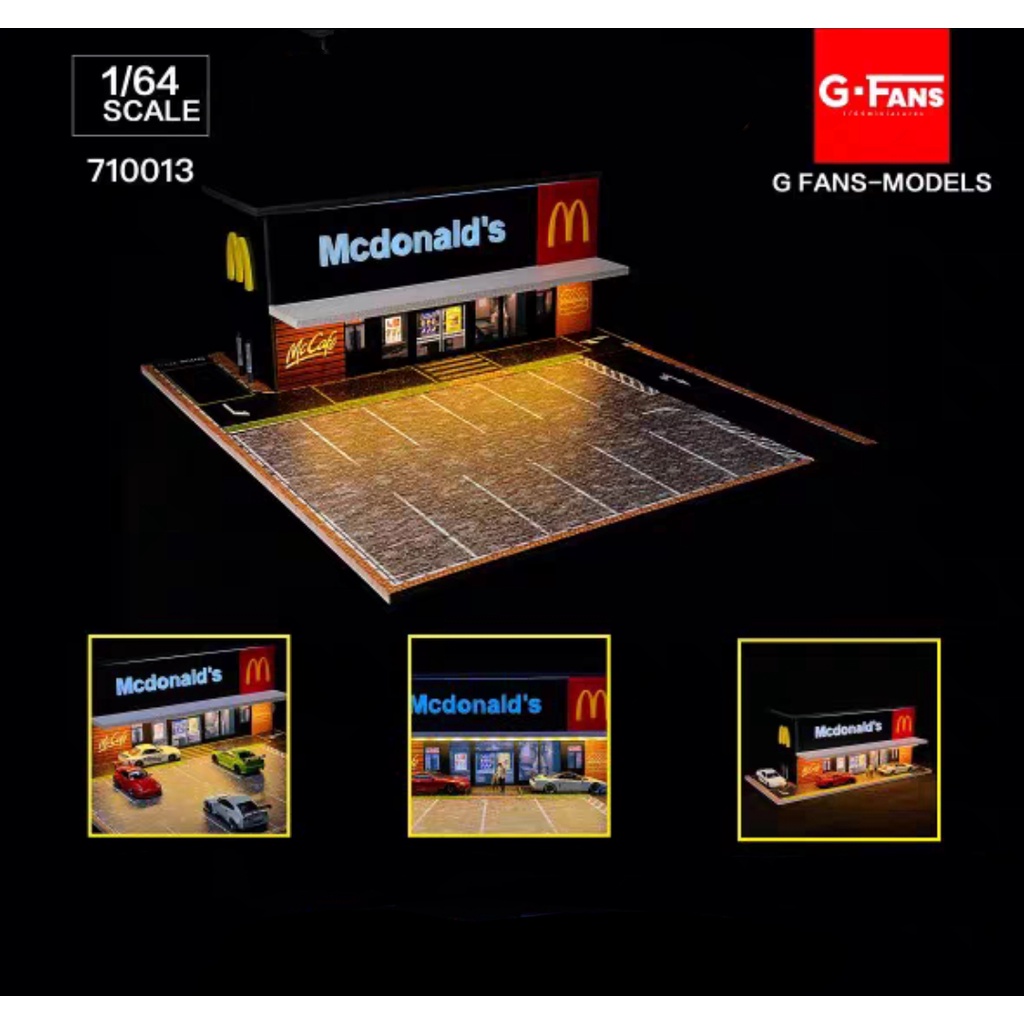 G-Fans 1/64 Diorama Starbucks, Family Mart, Lawson, KFC, McDonald's,7 ...