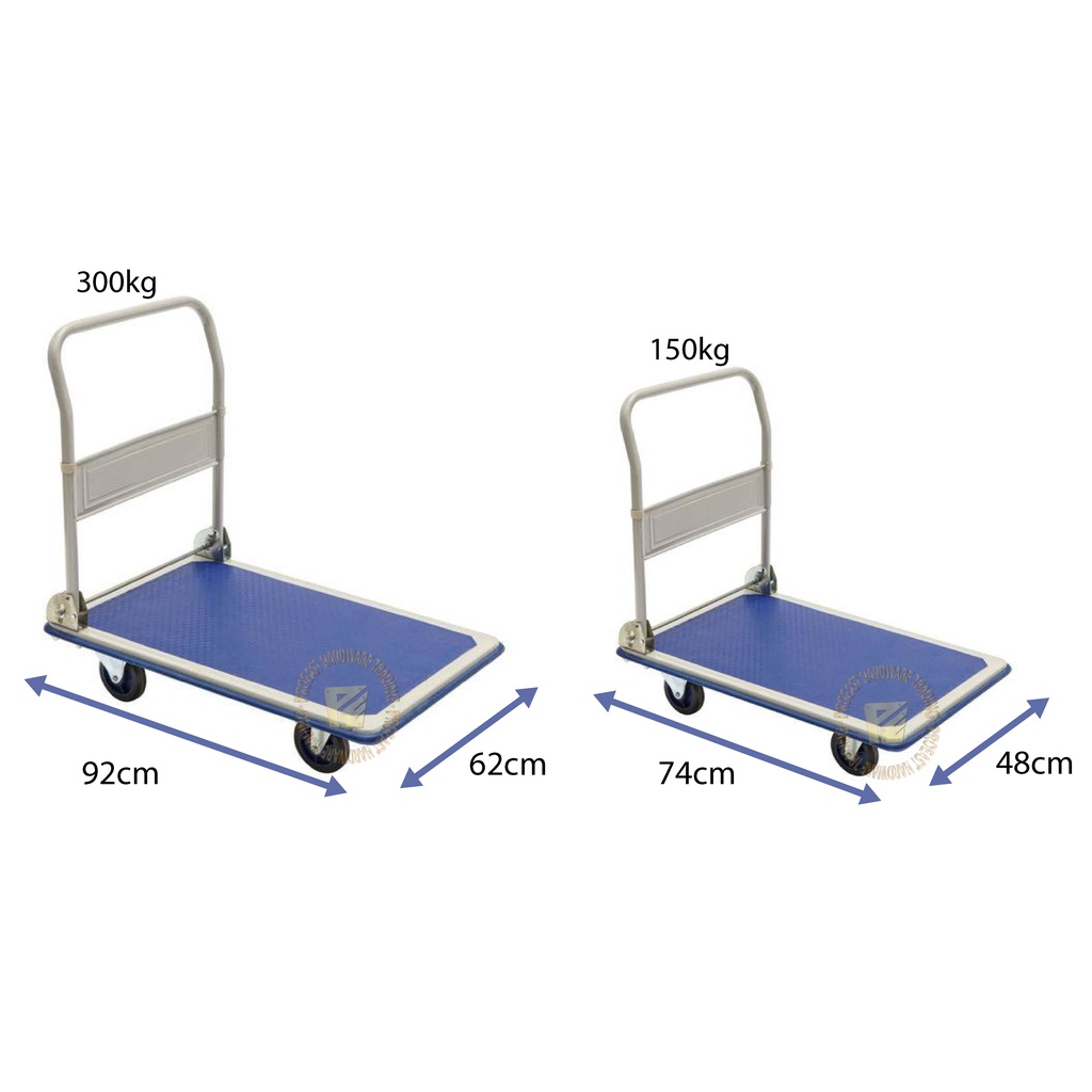 Hevry Duty 150kg / 300kg Foldable METAL Platform Hand Truck Trolley ...