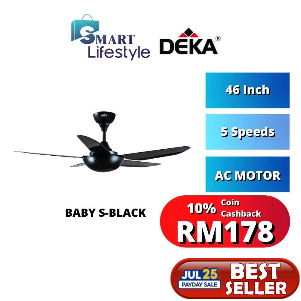 DEKA SMART LIFESTYLE 5 Blades Baby Fan With Remote Control SM46F / Baby ...