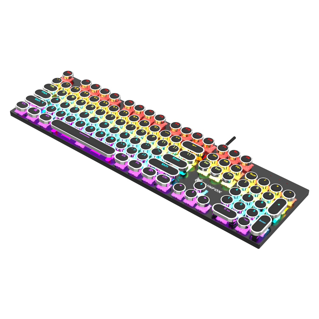 XUNFOX K50 Punk Gaming Mechanical Keyboard USB Luminous Color Wired 104 ...