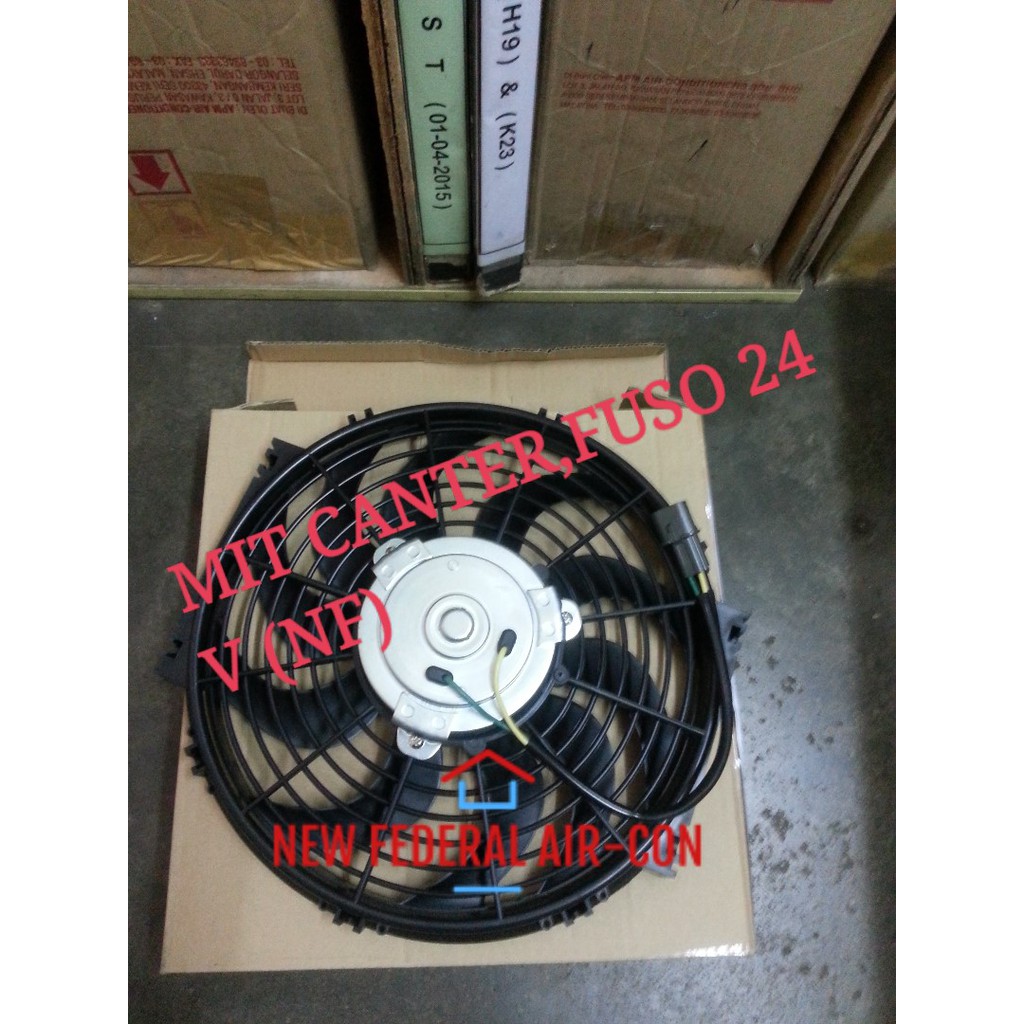 APM MITSUBISHI FUSO, MITSUBISHI CANTER 12" INCH 24V CONDENSER FAN ASSY (FAN MOTOR + FAN COVER ...