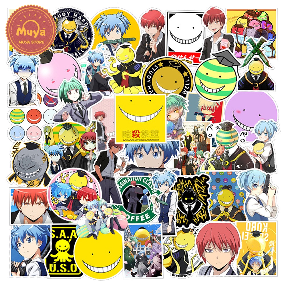 MUYA 50pcs Assassination Classroom Anime Stickers Japanese Cartoon ...