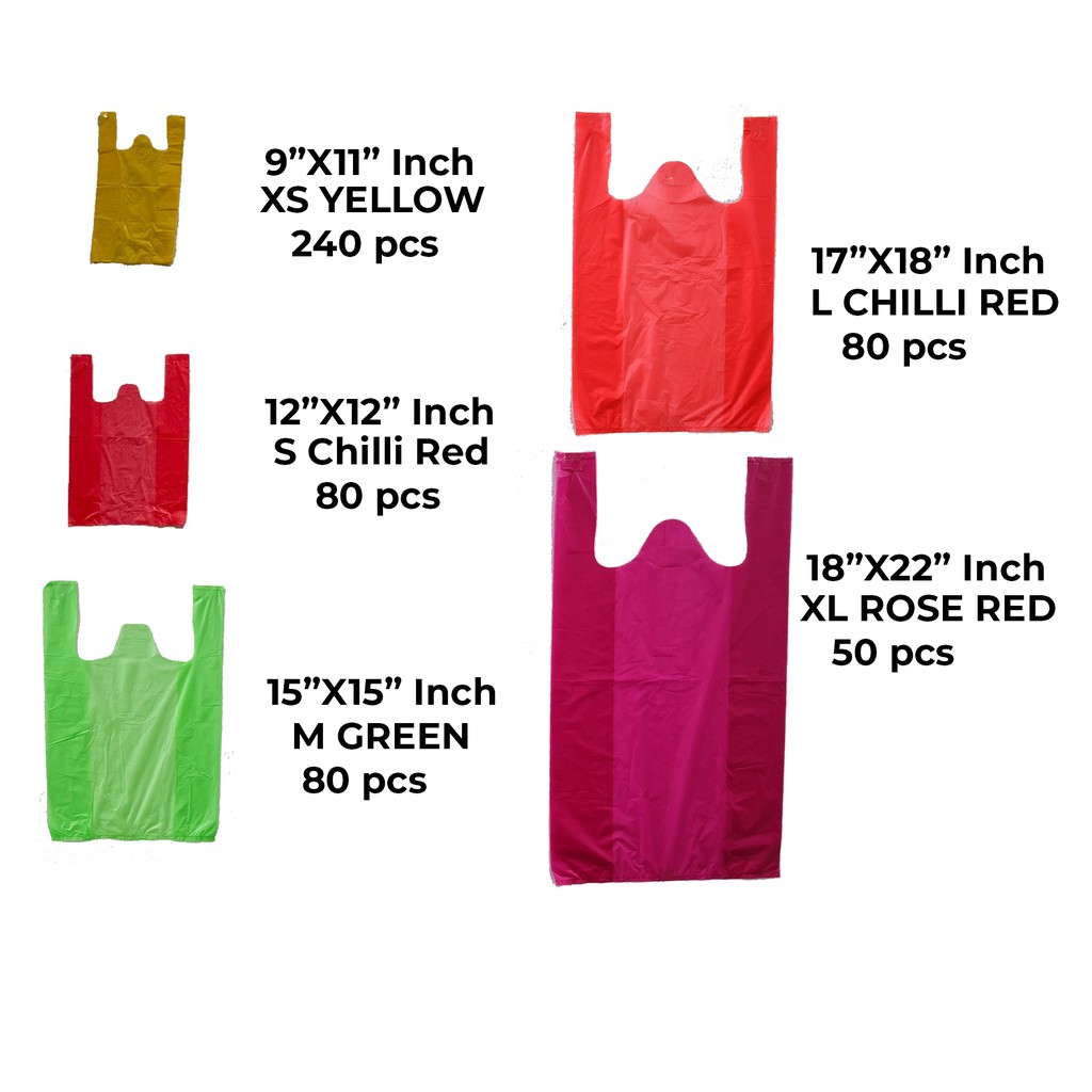 +-240pcs/+-80pcs/+-50pcs XS/S/M/L/XL Yellow/Rose/Chilli Red/Green VTC ...