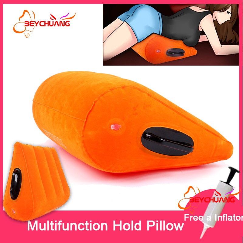 【Free a inflator】Orange Travel Cushion Inflatable Triangle Foot Adult ...