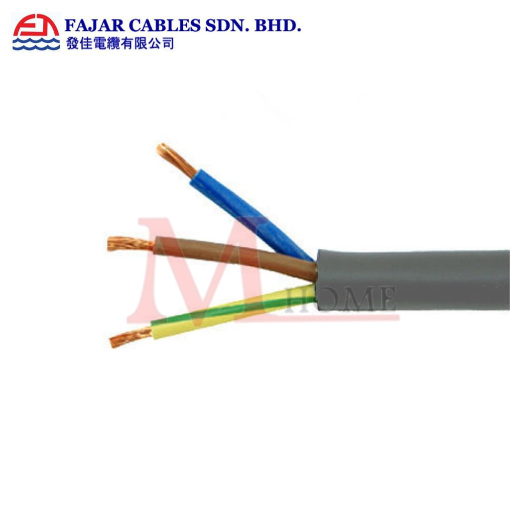 Southern/UMS/Fajar 3core cable 1.00mm² - 1.5mm² 3 core Loose - 1M ...