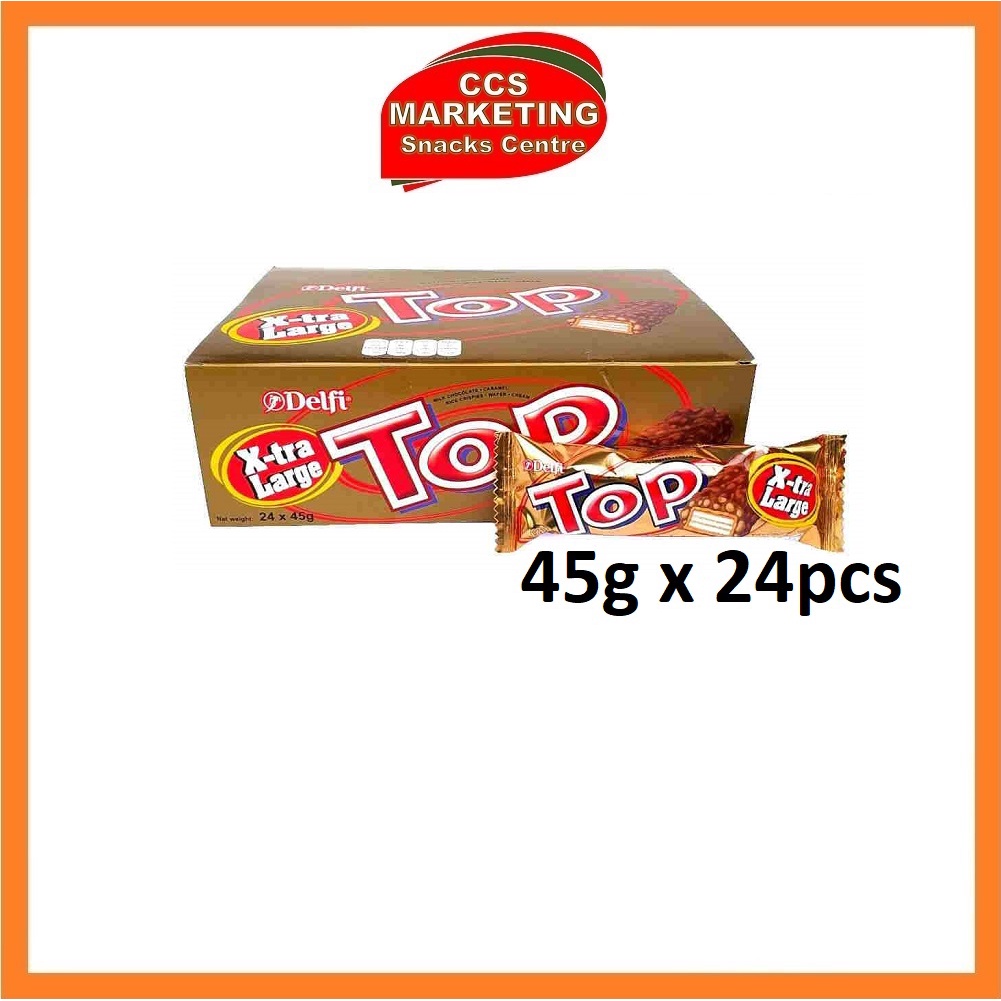 CCS Delfi Top X-tra Large Chocolate Waffer ( 45g x 24pcs ) | Shopee ...