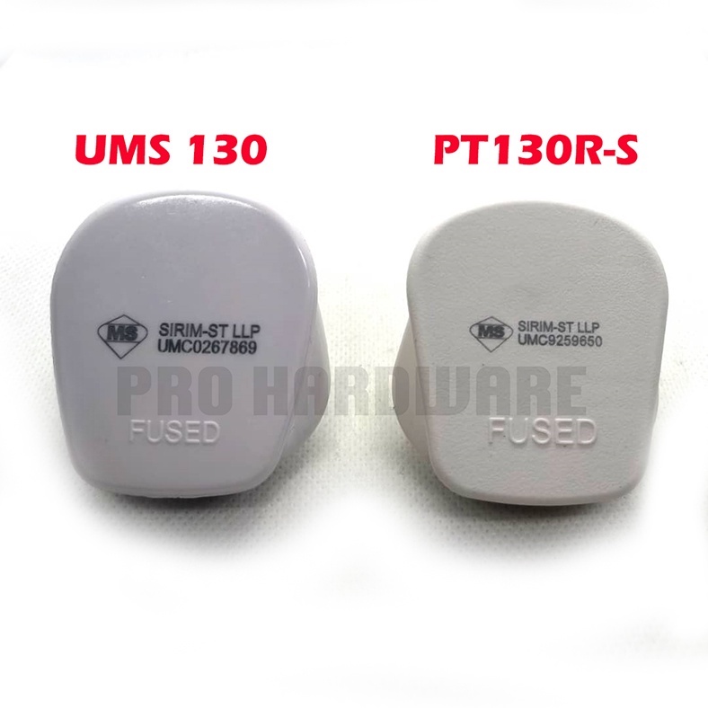 *SIRIM APPROVED* UMS PT130R-S 13A PLUG TOP/UMS 130 13A 250V.AC | 3-PIN ...