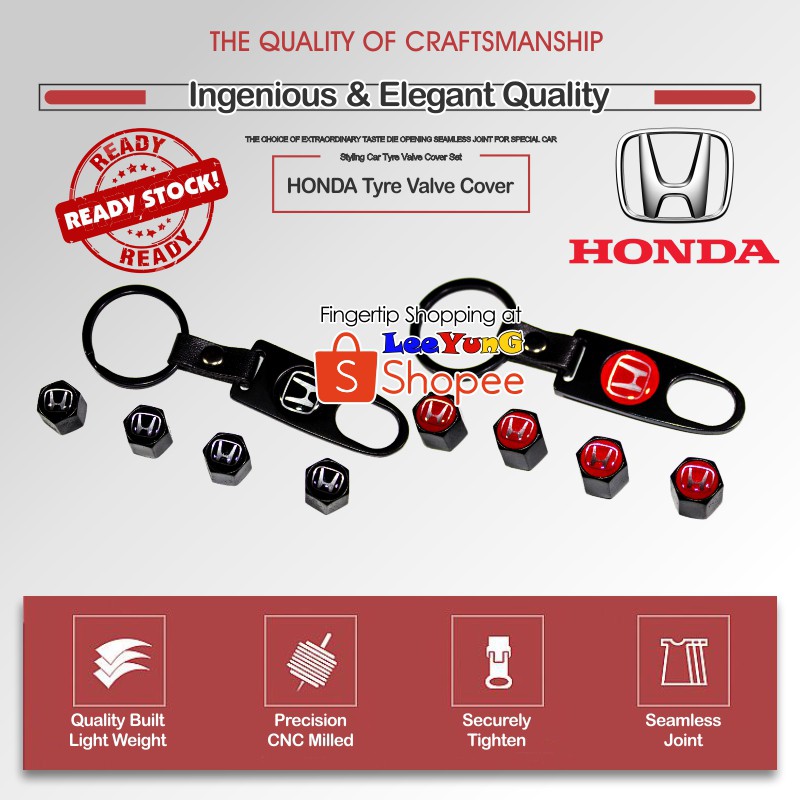 4 Units A Set Styling HONDA Car Wheel Tyre Tire Valve Stem Air Caps ...