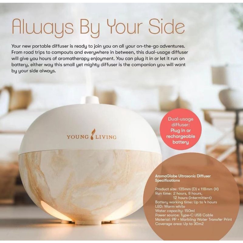 Limited Time Promo🔥💯ORIGINAL Young Living Aromaglobe Diffuser (wireless ...