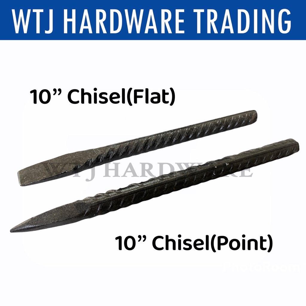 10" Cement Chisel Flat Head / Point Head / Pahat Besi Bunga Mata Tajam ...