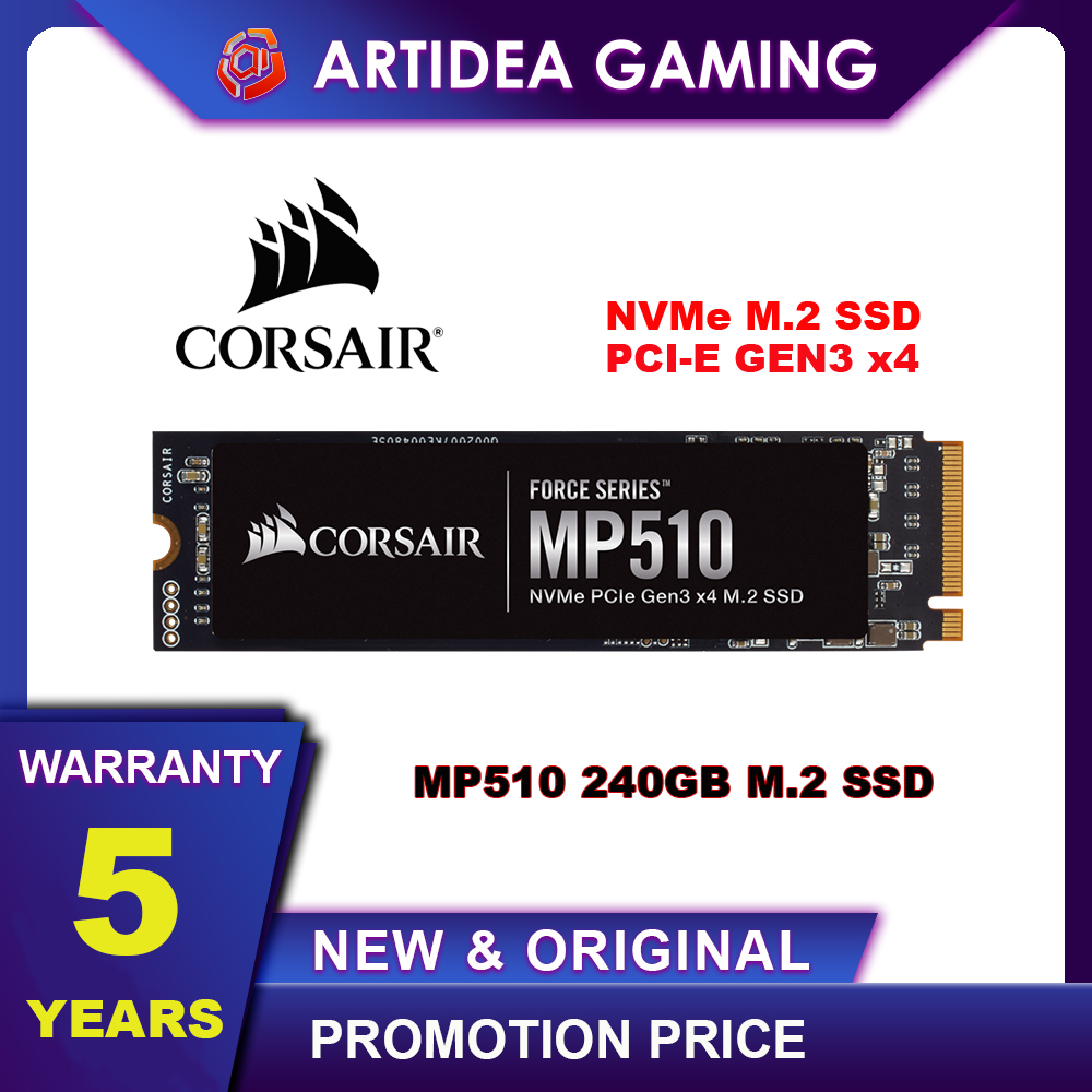 CORSAIR FORCE SERIES MP510 NVMe PCIe 240GB/480GB/960GB M.2 SSD | Shopee ...