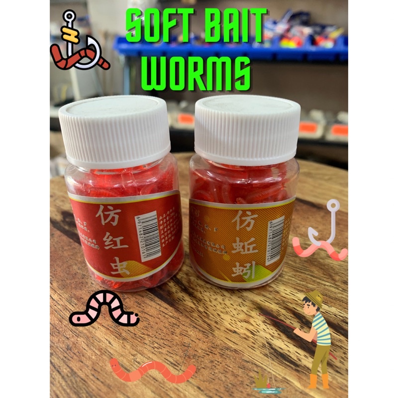 Soft Bait Cacing/Ulat Merah | Shopee Malaysia