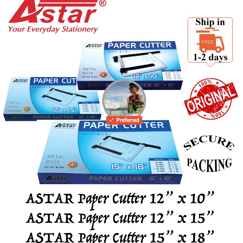 Astar Paper Cutter Metal Base 12" x 10" / 12" x 15" / 15" x 18" / 12" X ...