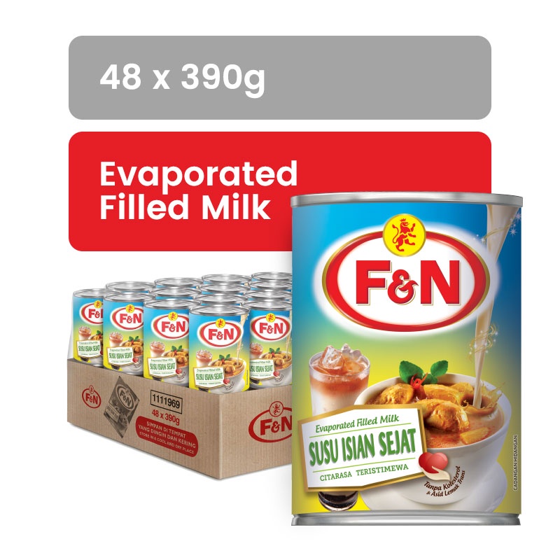 [Carton of 48] F&N Evap Filled Milk 390g | Shopee Malaysia