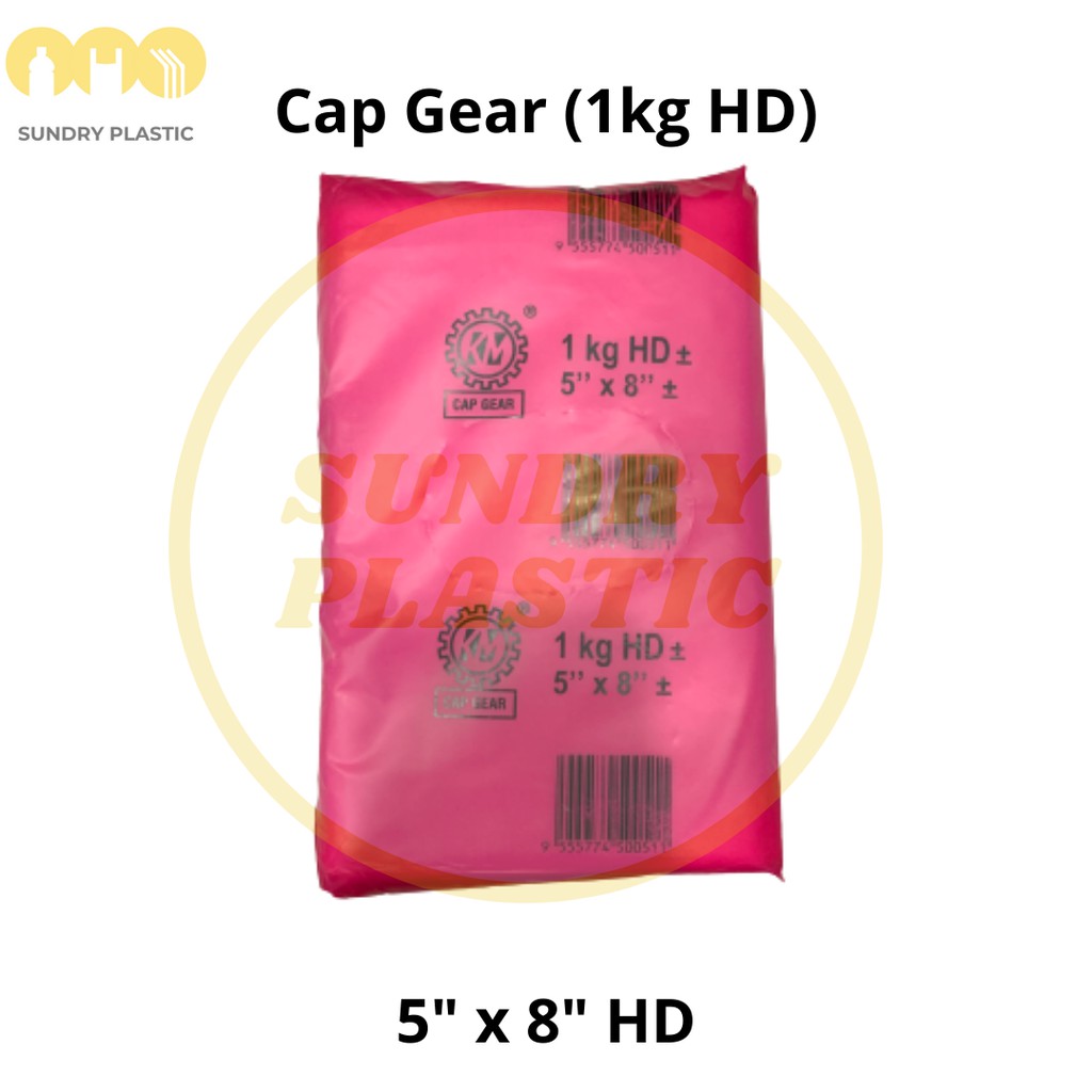 1KG HD Cap Gear Plastic Bag / HD Plastik Beg / Clear Plastic Bag / Beg ...