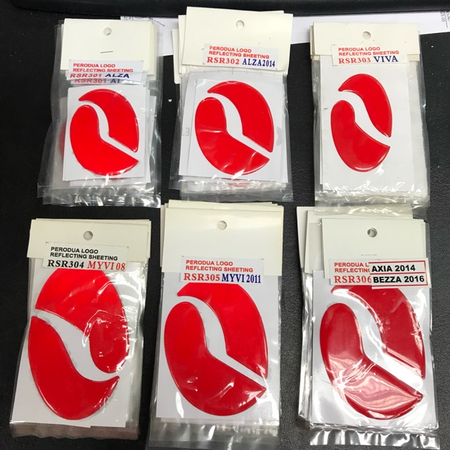 logo sticker Red Alza Bezza Myvi Viva Axia | Shopee Malaysia