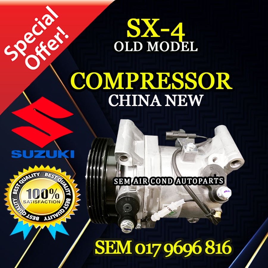 SUZUKI SX4 OLD MODEL CHINA NEW COMPRESSOR/ KOMPRESOR (CAR AIRCOND ...