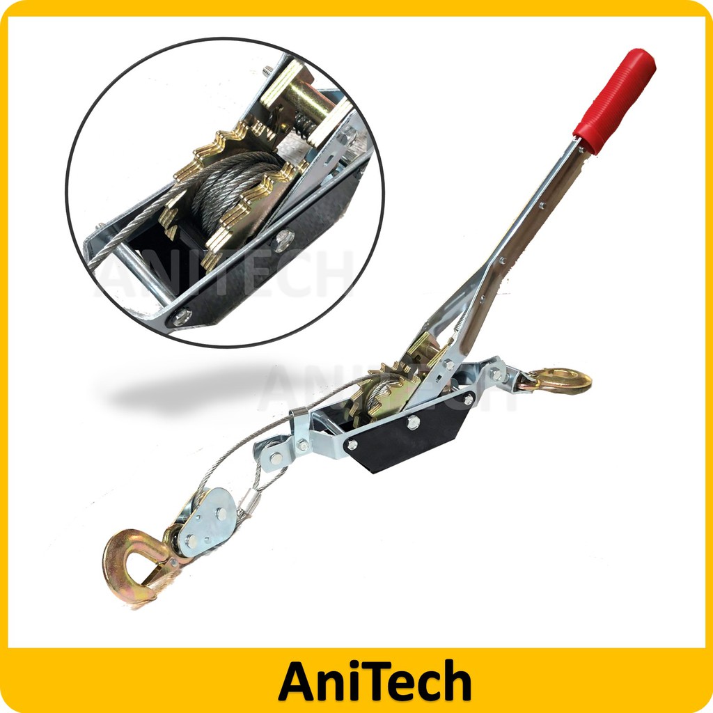 2 Ton Heavy Duty Ratchet Hand Puller Strong Cable Lifter Kable Penarik ...