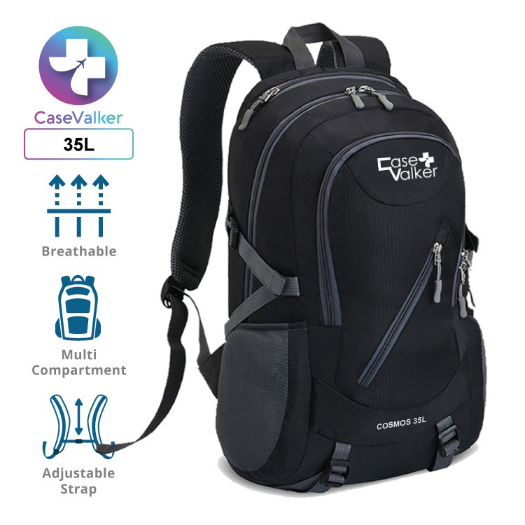Case Valker COSMOS Outdoor Nylon Backpack Hiking Bag (35L) | Shopee ...