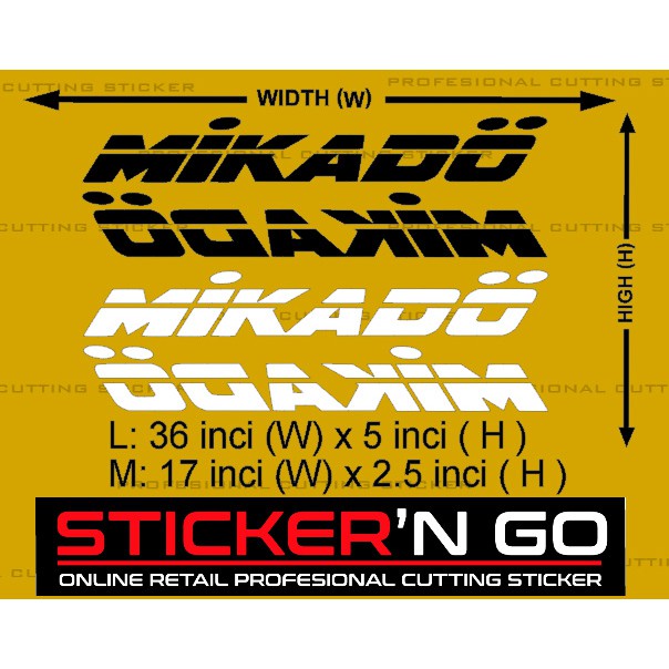 STICKER CUTTING CUSTOM MIKADO DESIGN UNTUK TOYOTA VIOS KIRI DAN KANAN ...
