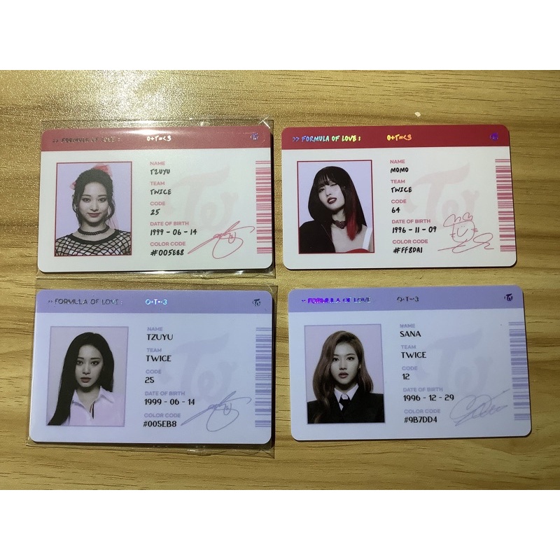 TWICE FORMULA OF LOVE ID CARD | Shopee Malaysia
