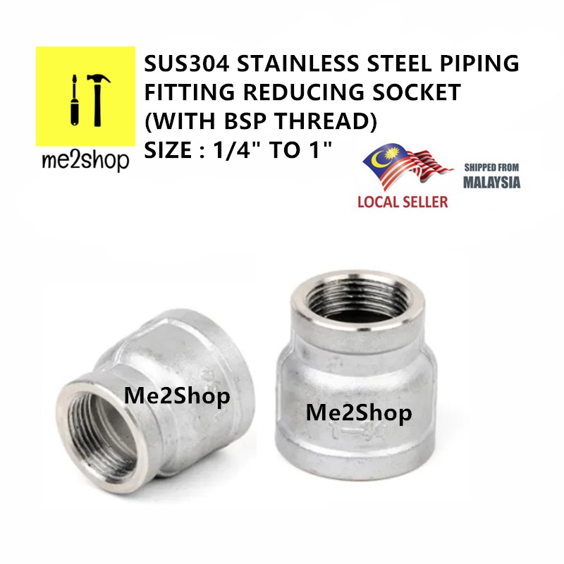 SUS304 STAINLESS STEEL PIPING FITTINGS / PIPE FITTING REDUCING SOCKET ...