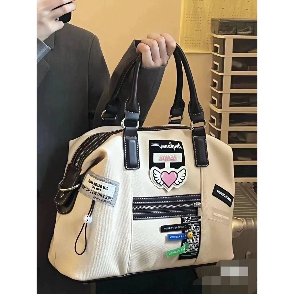 HIAT Niche Design Vintage Creative Label Bag Soft Casual Commuter ...