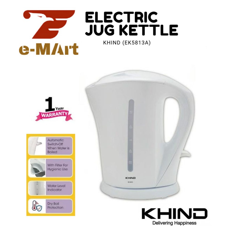 💥KHIND Electric Jug Kettle 1.7L电子热水壶 (EK5813A) 💥 [ READY STOCK 现货 ...
