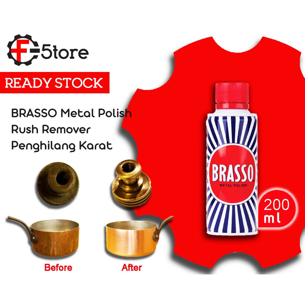 [Ready Stock] Brasso Metal Polish 200 ml Clean Brass Copper Stainless ...