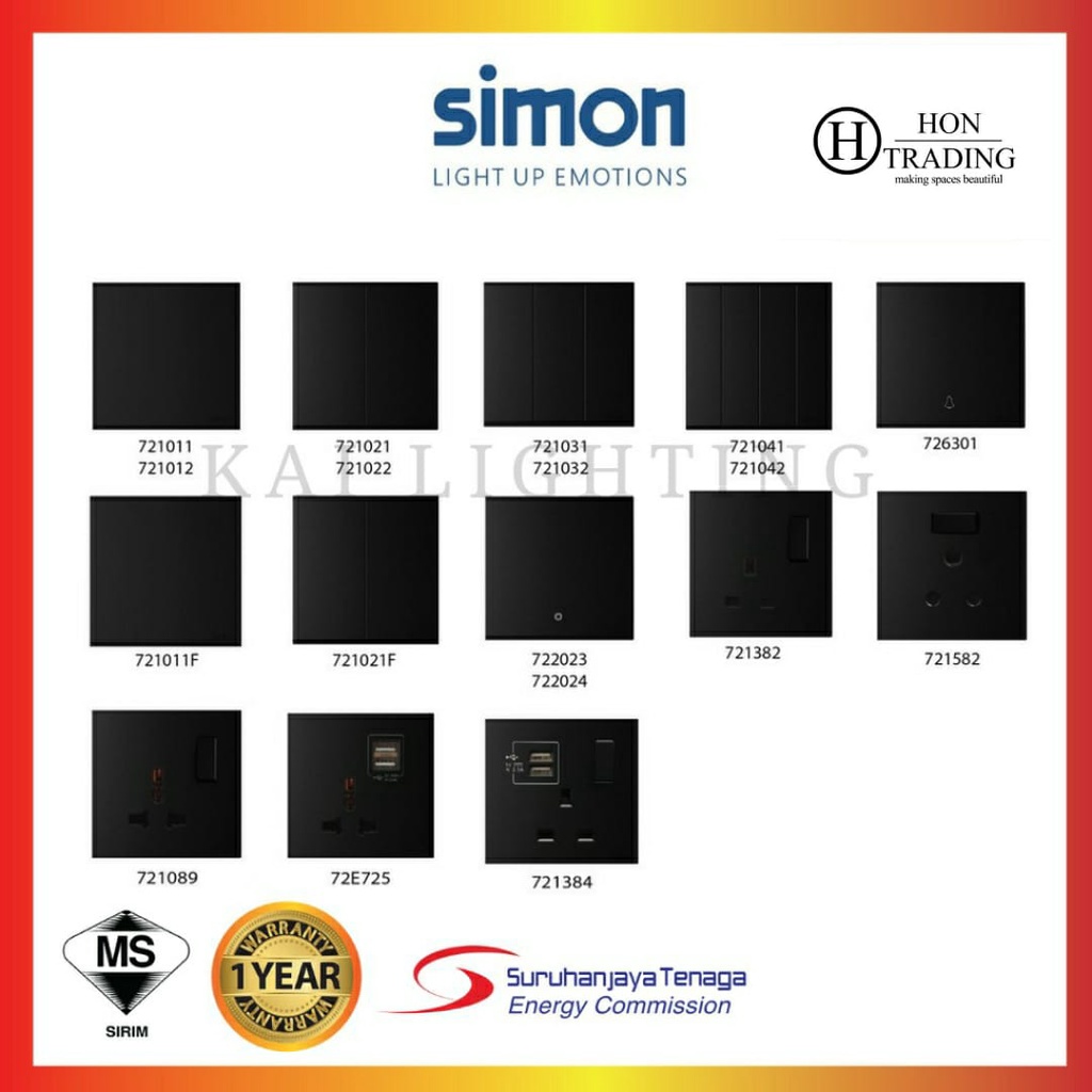 SIMON E6 Switches (Black/White) | Shopee Malaysia